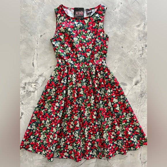 Retrolicious | Dresses | Cherry Good Print Vintage Style Dress By ...